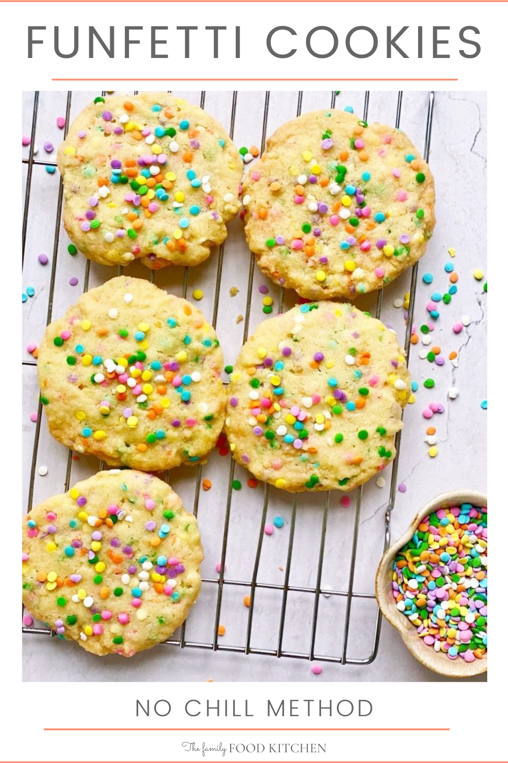 Sprinkle Sugar Cookies - No Chill Method - The Family Food Kitchen