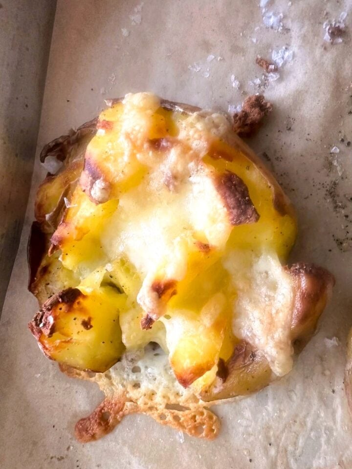 The Best Easy Cheesy Smashed Potatoes Recipe - The Family Food Kitchen