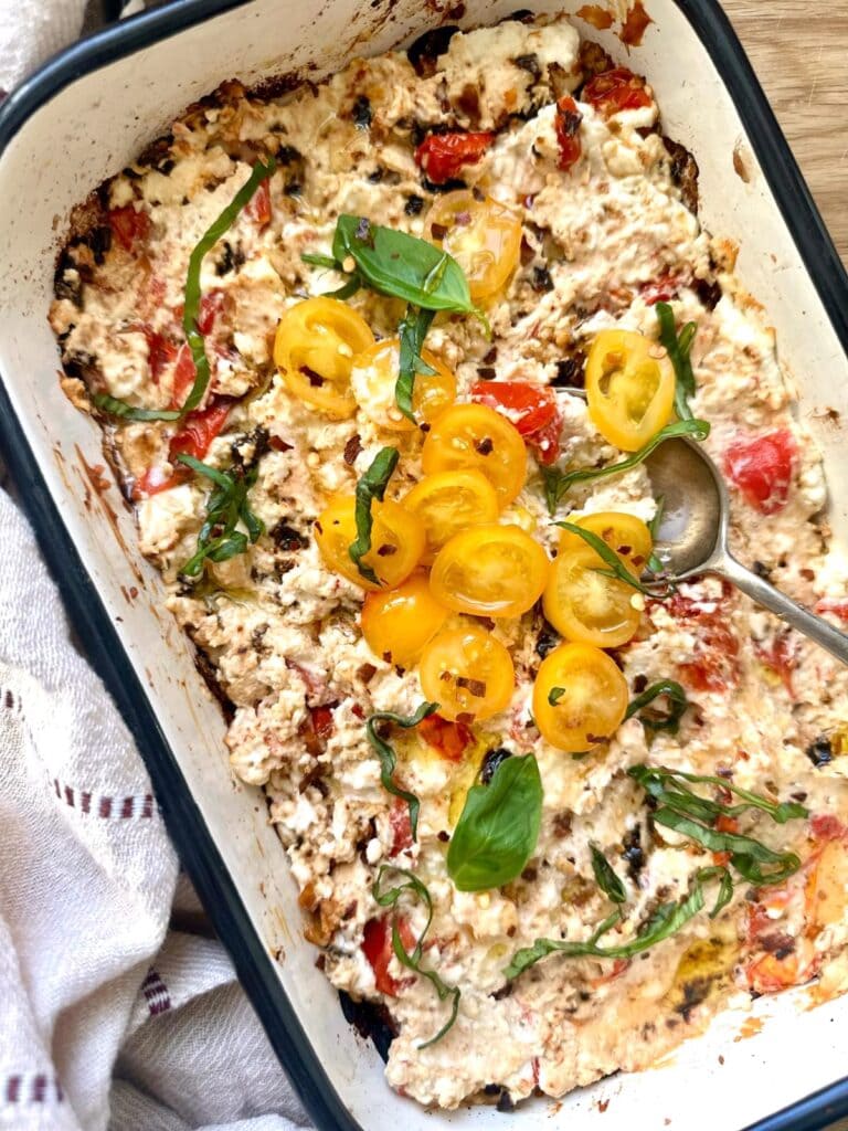 Hot Baked Feta Cheese Dip with Honey - Simple Recipe - The Family Food ...