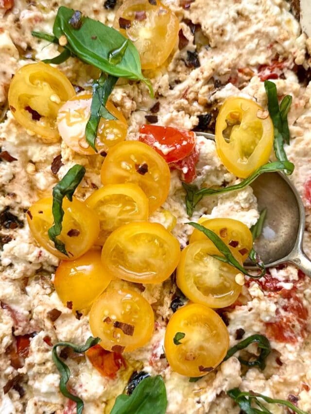 Hot Baked Feta Cheese Dip with Honey - Simple Recipe - The Family Food ...