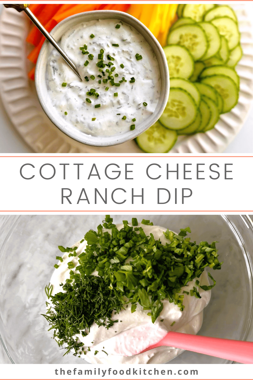 Easy Cottage Cheese Ranch Dip - High Protein - The Family Food Kitchen