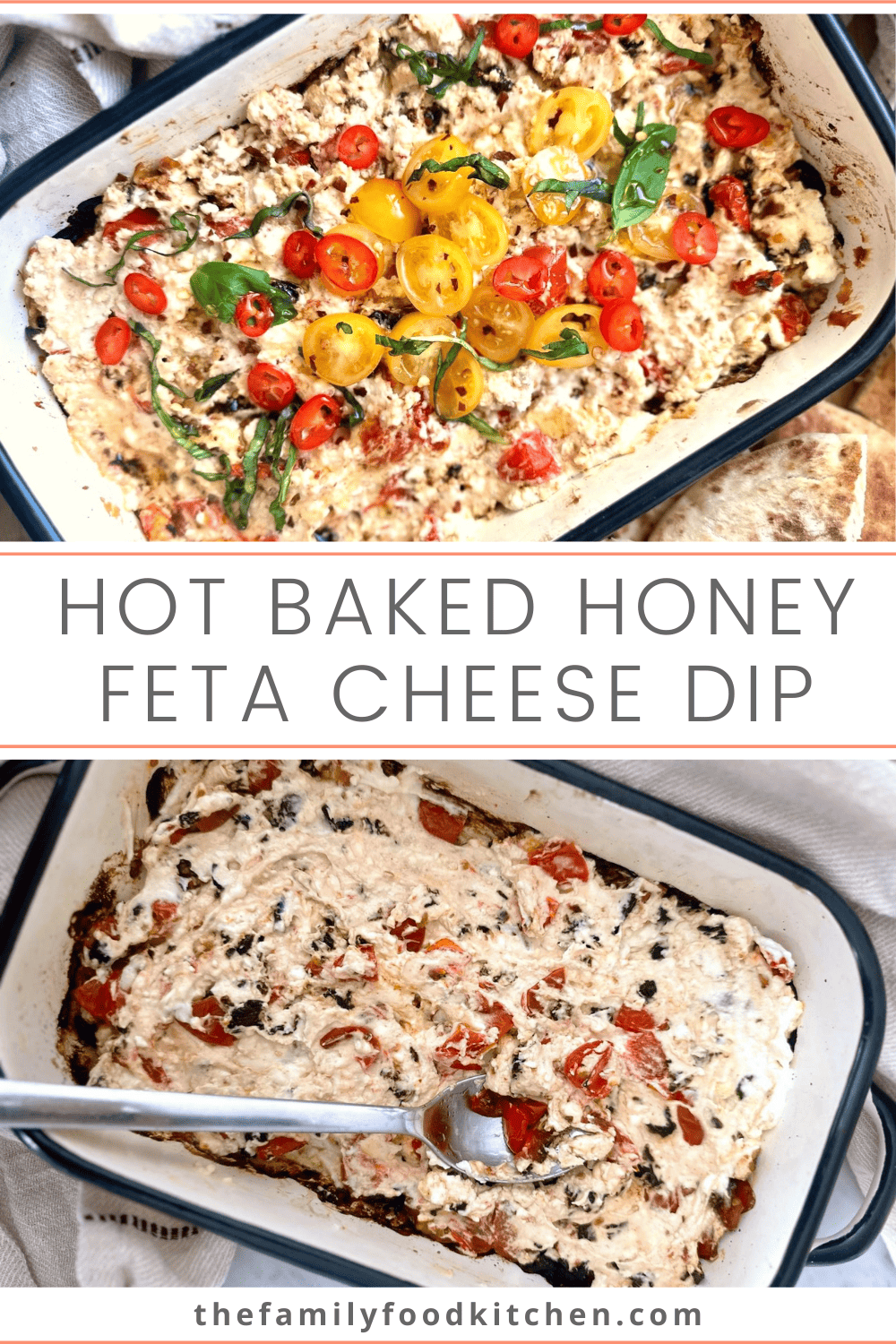 Hot Baked Feta Cheese Dip with Honey - Simple Recipe - The Family Food ...