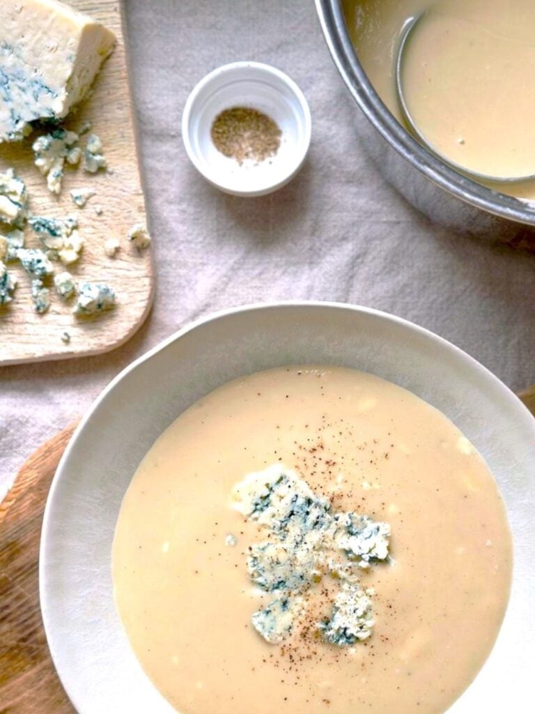 Cauliflower and Blue Cheese Soup