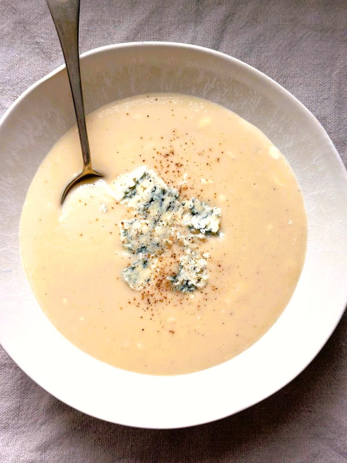Cauliflower and Blue Cheese Soup