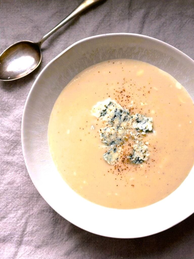 Cauliflower and Blue Cheese Soup