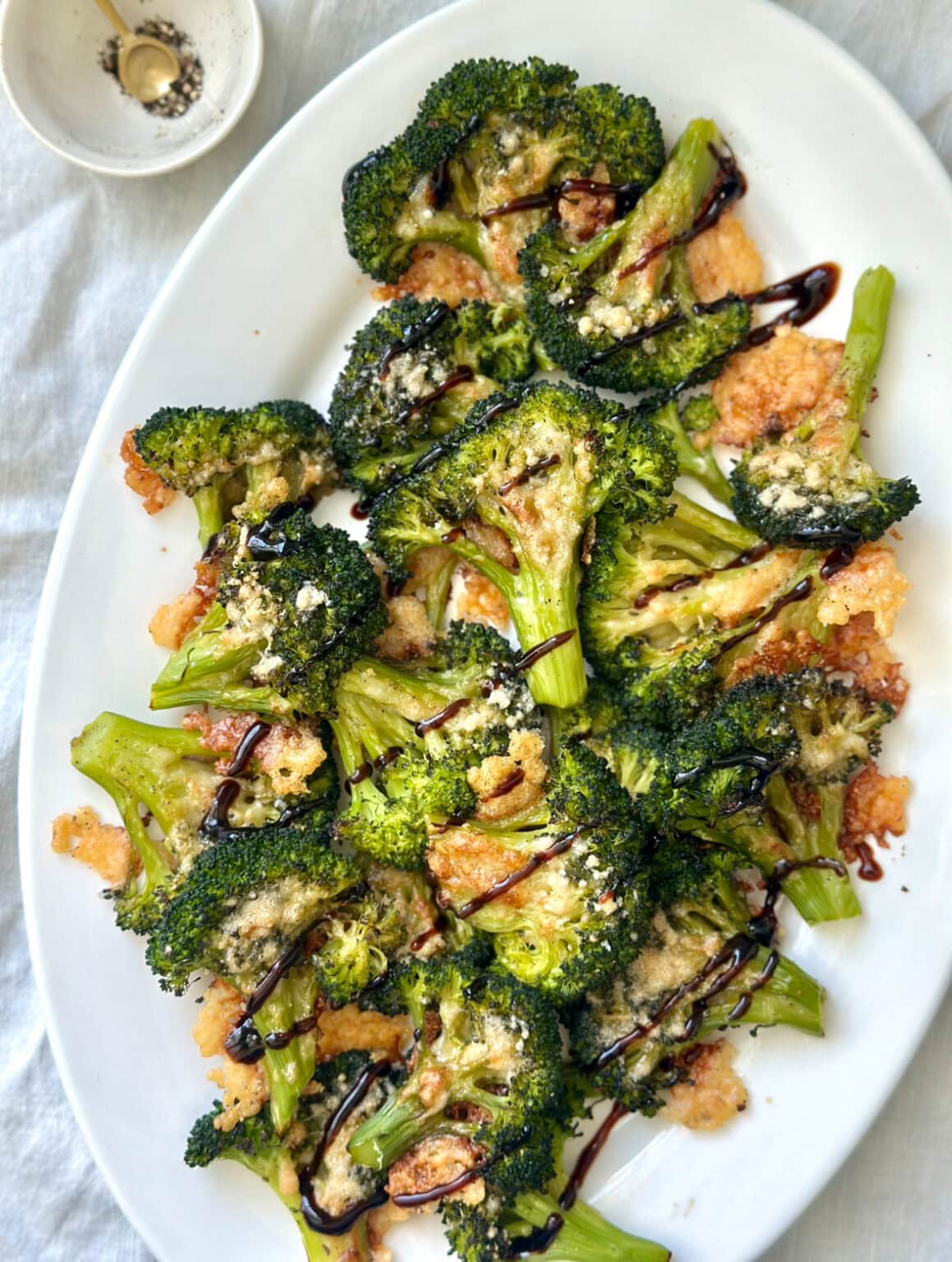 Smashed Broccoli with Parmesan